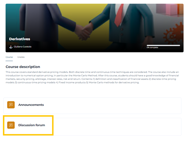 How can I interact with the lesson forums? – Help Center Federica